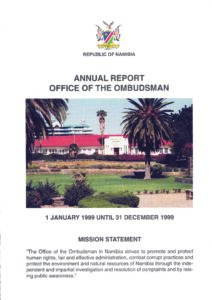 Annual Report 1999 – Office of the Ombudsman